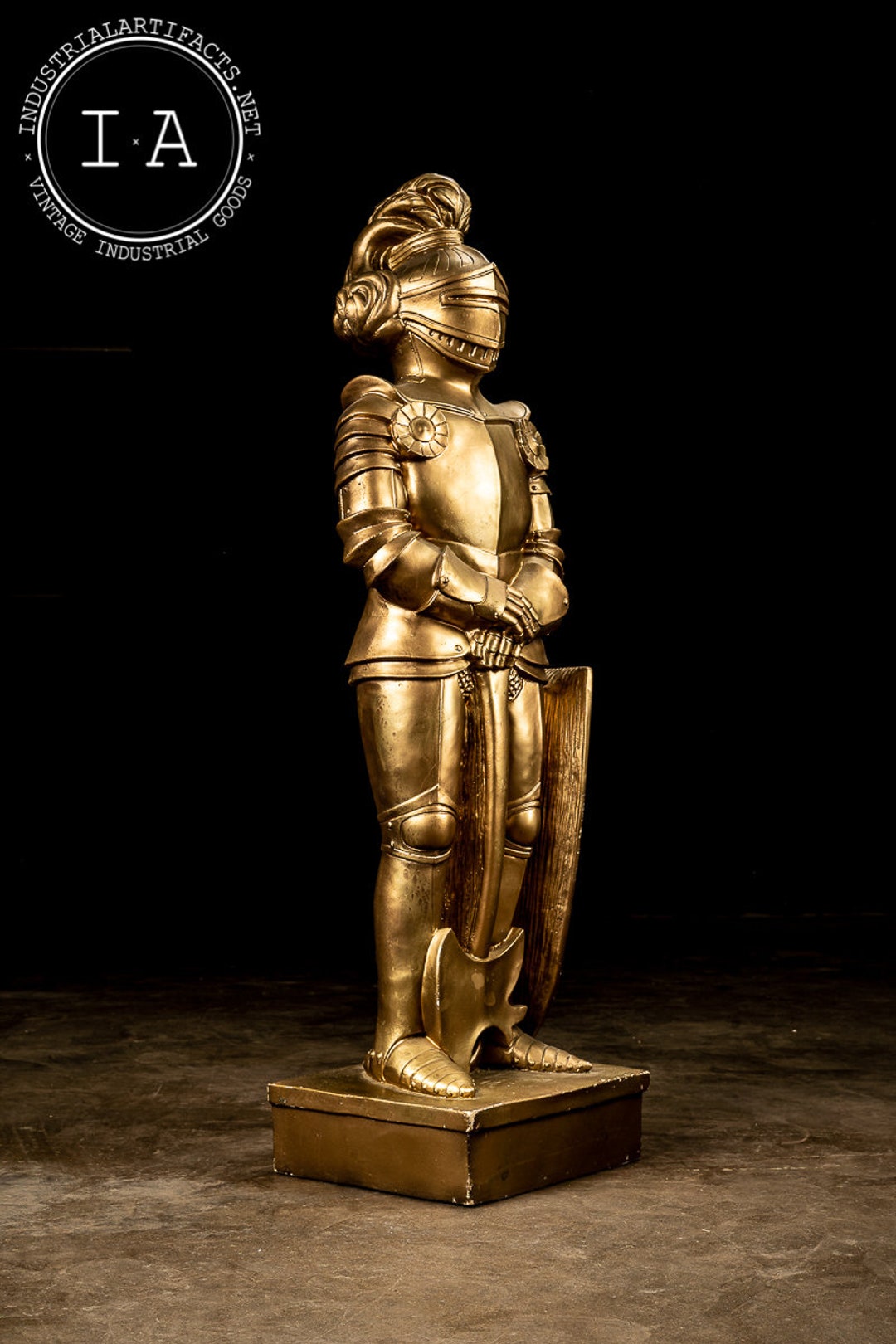 Vintage Golden Suit of Armor Statue - Etsy