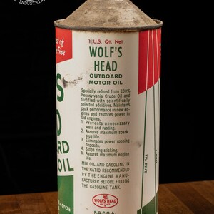 Vintage Wolf's Head Outboard Motor Oil Can - Etsy