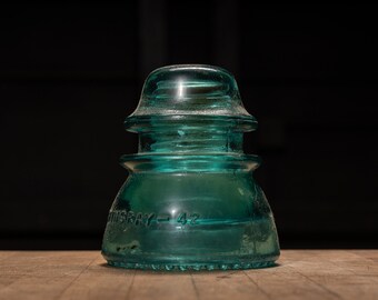 Hemingray 42 Aqua -green Glass Insulator - Etsy