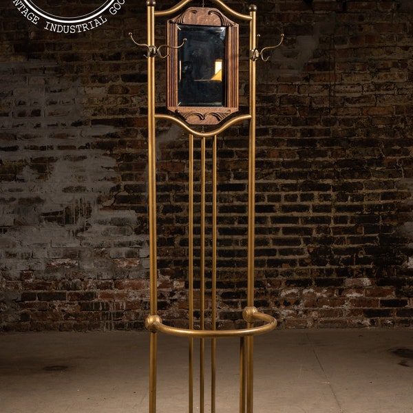 Antique Brass Hall Tree - Etsy