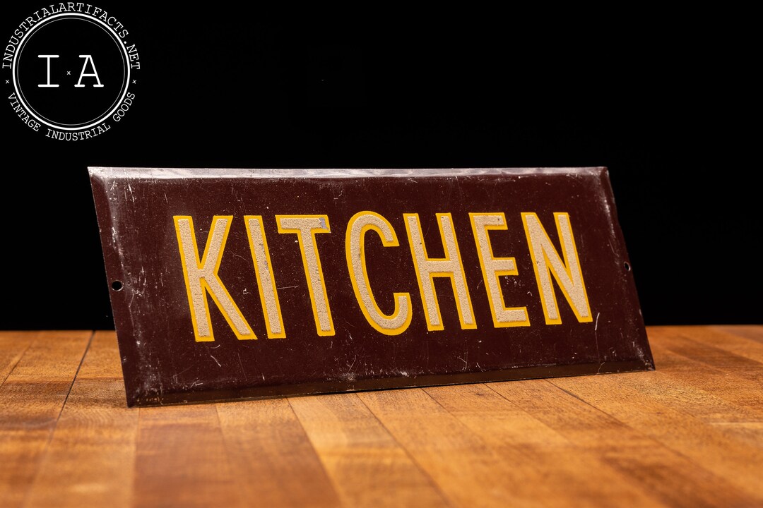 Vintage Smaltz Burgandy Kitchen Sign - Etsy