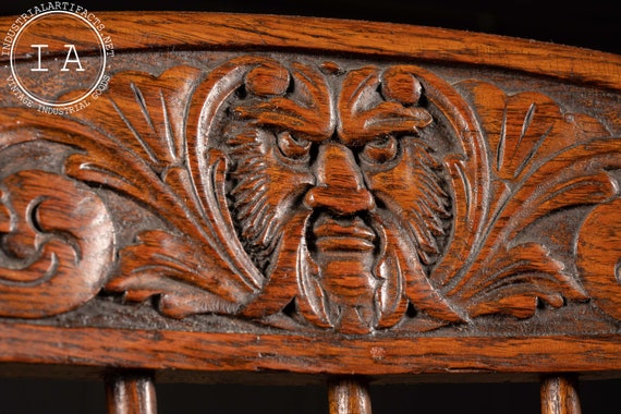 Carved Green Man Chair