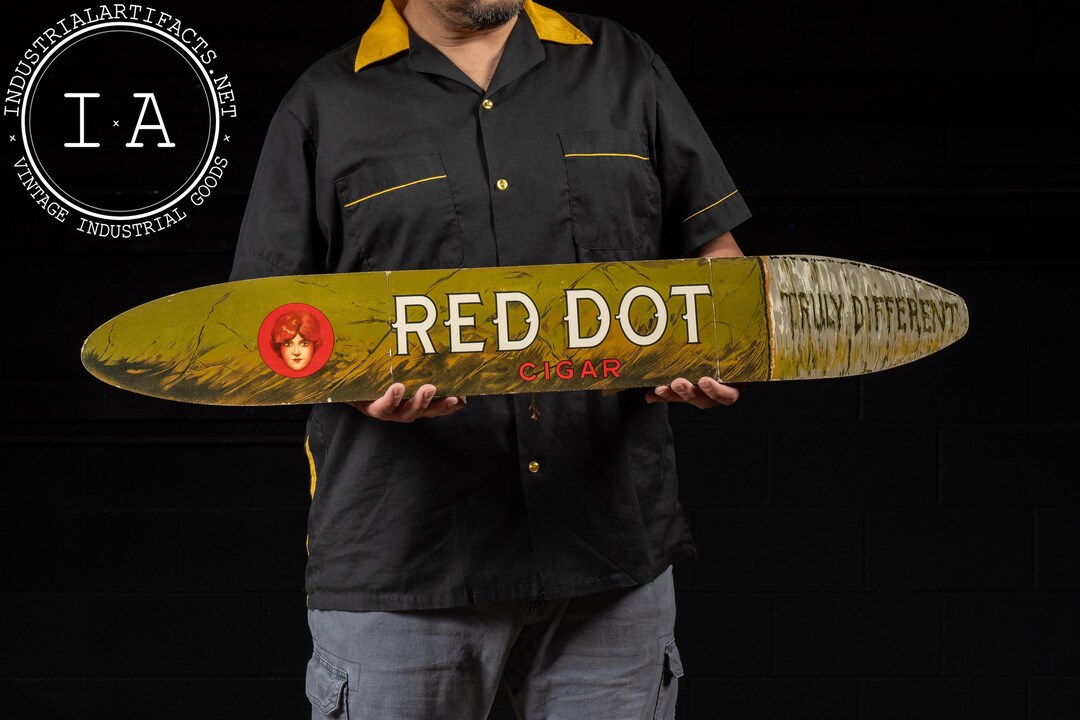 Vintage Red Dot Cigar Figural Cardstock Display - Etsy