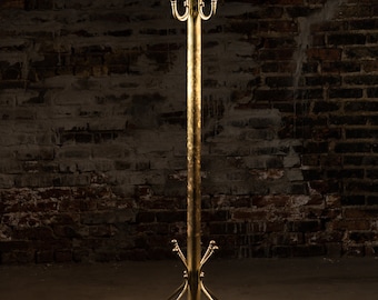 Stunning Italian Standing Barley Twist Coat Rack With Brass, Hall Tree ...