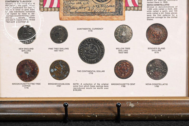 Framed “spirit of ’76” Coin & Currency Reproduction Set - Etsy