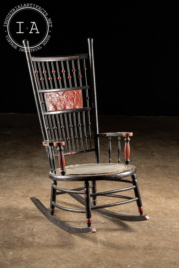 Antique Ornate Green Man Rocking Chair - Etsy
