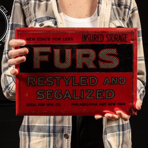 Vintage TOC Furrier Sign - Etsy