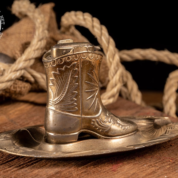 Antique Cowboy Ashtray - Etsy