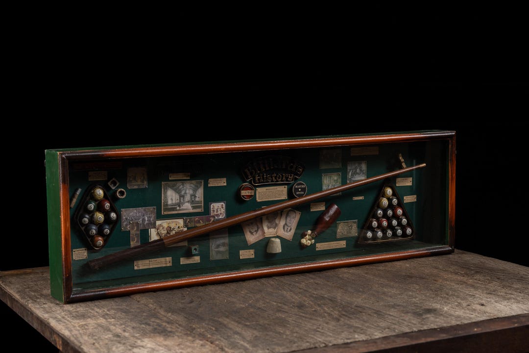 Vintage Billiards History Shadowbox Display - Etsy