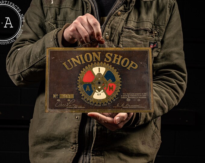 I.A.M. Union Shop Sign - Etsy