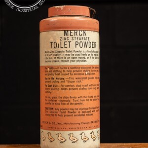 Vintage Merck Toilet Powder Composite Can - Etsy