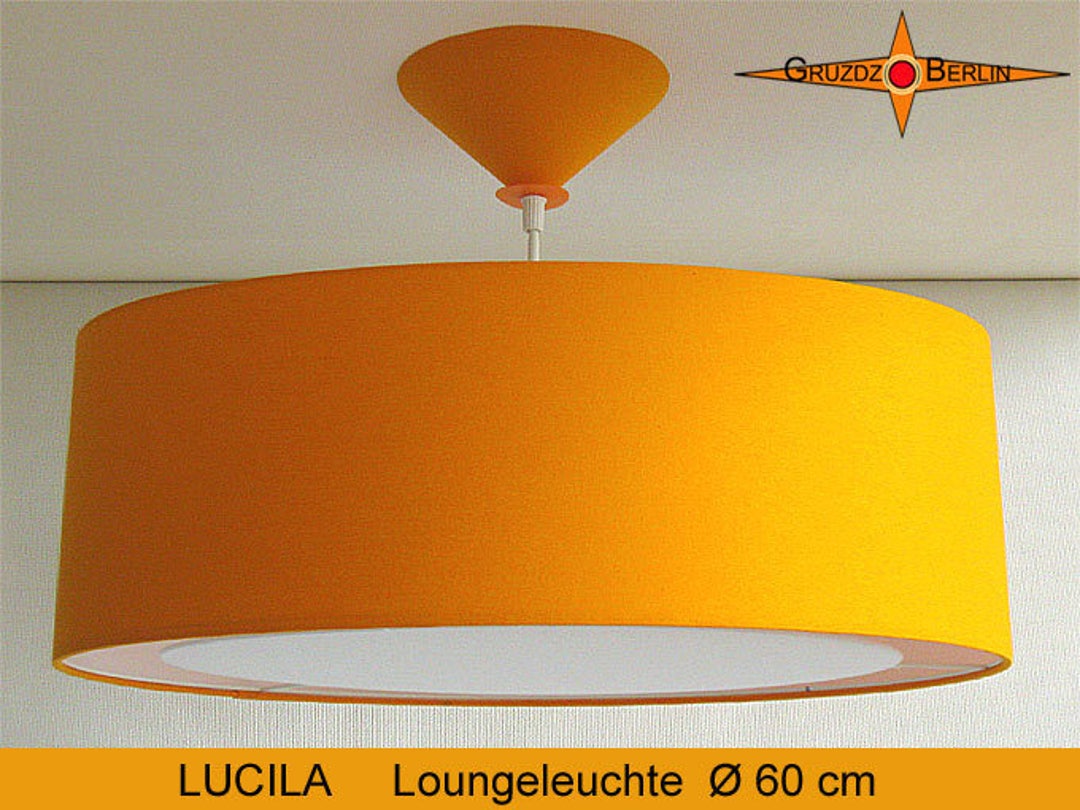 Big Yellow Lounge Lamp LUCILA Ø60 Cm Hanging Lamp With Sun Yellow ...