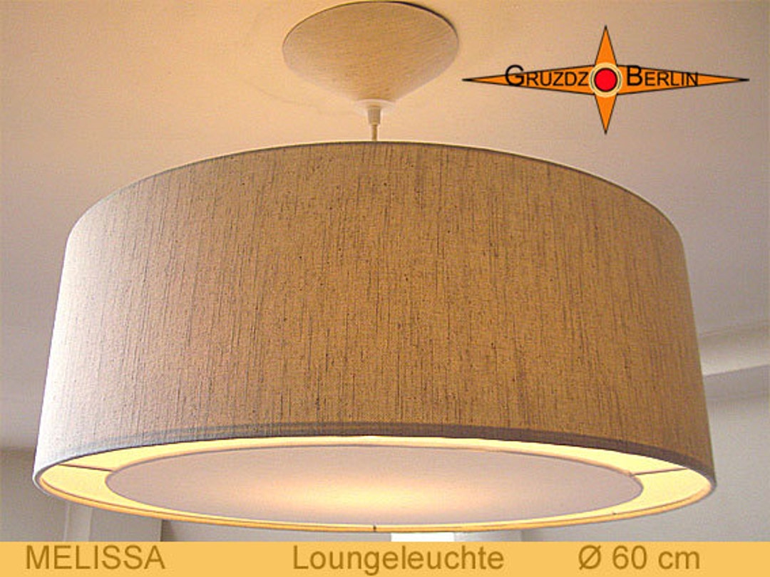 Linen Hanging Lamp MELISSA Ø60 Cm Pendant Lamp With Diffuser - Etsy