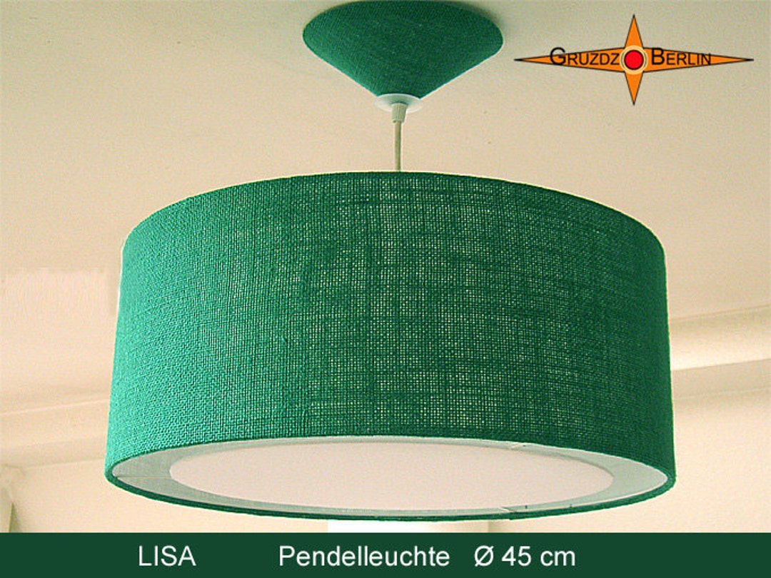 Green Jute Jute Lamp LISA Ø45 Cm With Diffuser - Etsy