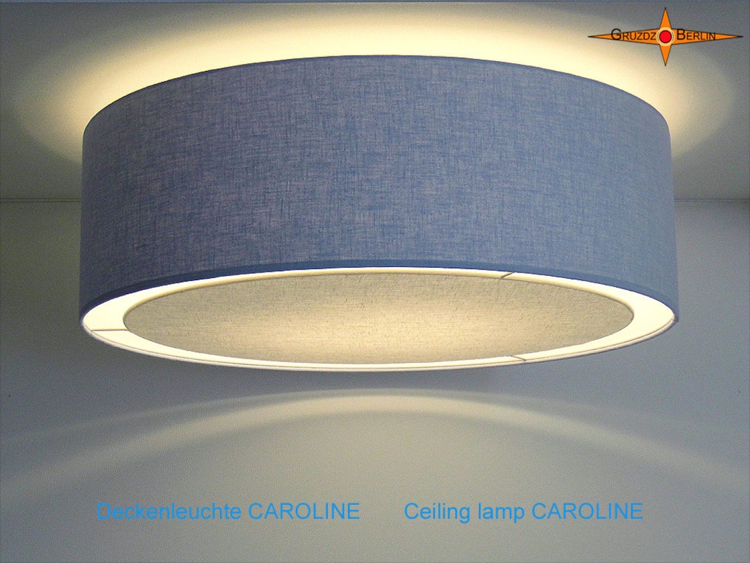 Blue Ceiling Lamp CAROLINE Ø70cm Ceiling Light With Diffuser - Etsy