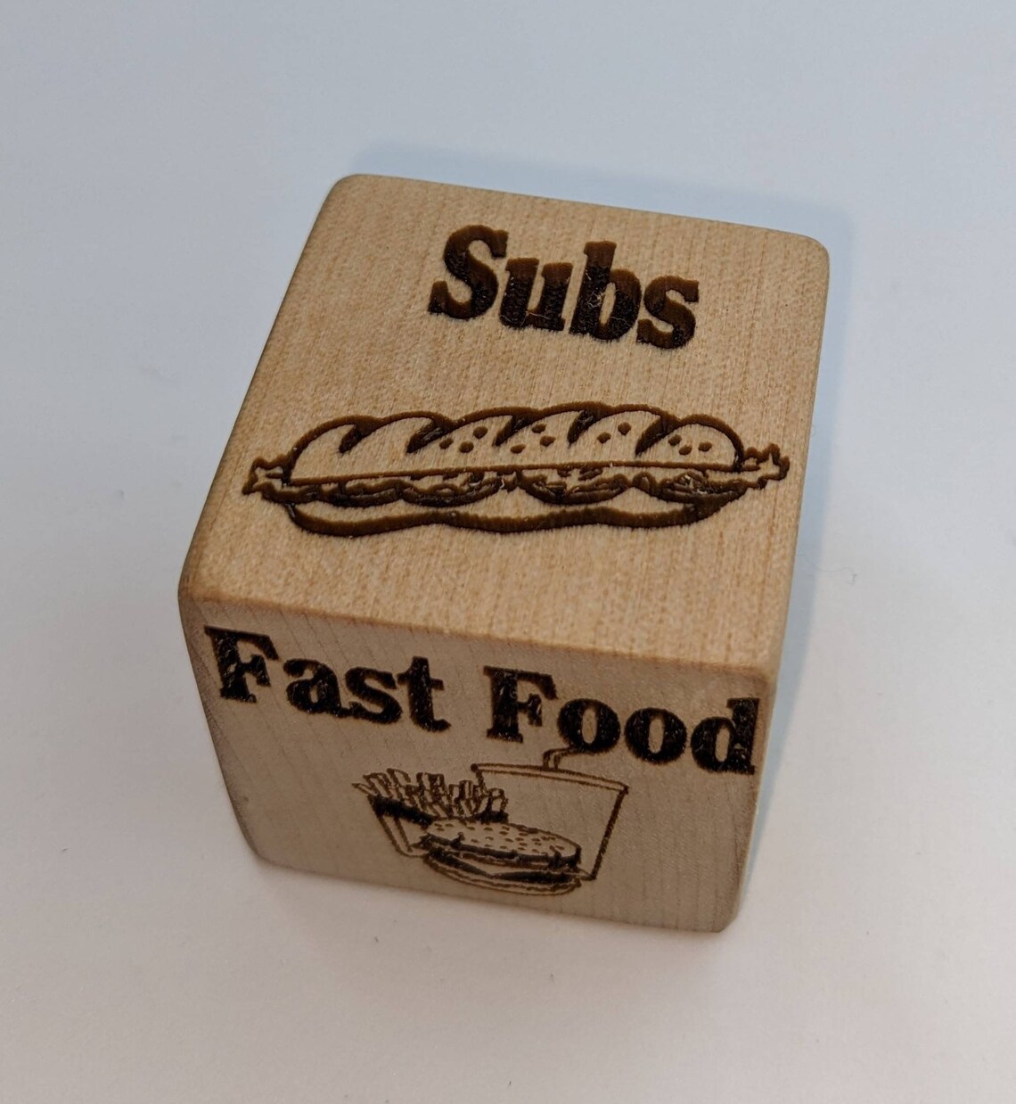 Custom Food Decision Wood Die, Dinner Choice Dice - Etsy