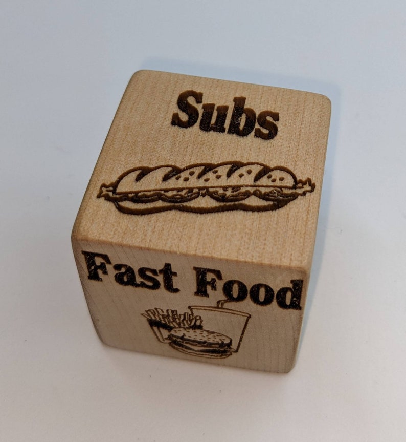 Custom Food Decision Wood Die, Dinner Choice Dice - Etsy