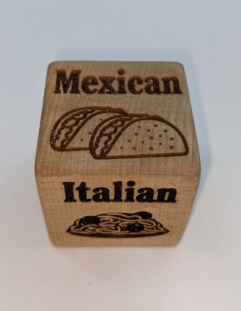 Custom Food Decision Wood Die, Dinner Choice Dice - Etsy