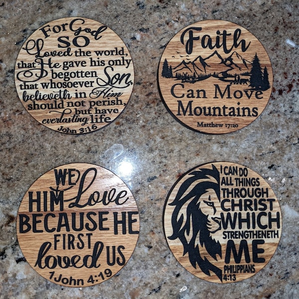 Bible Verse Coasters - Etsy
