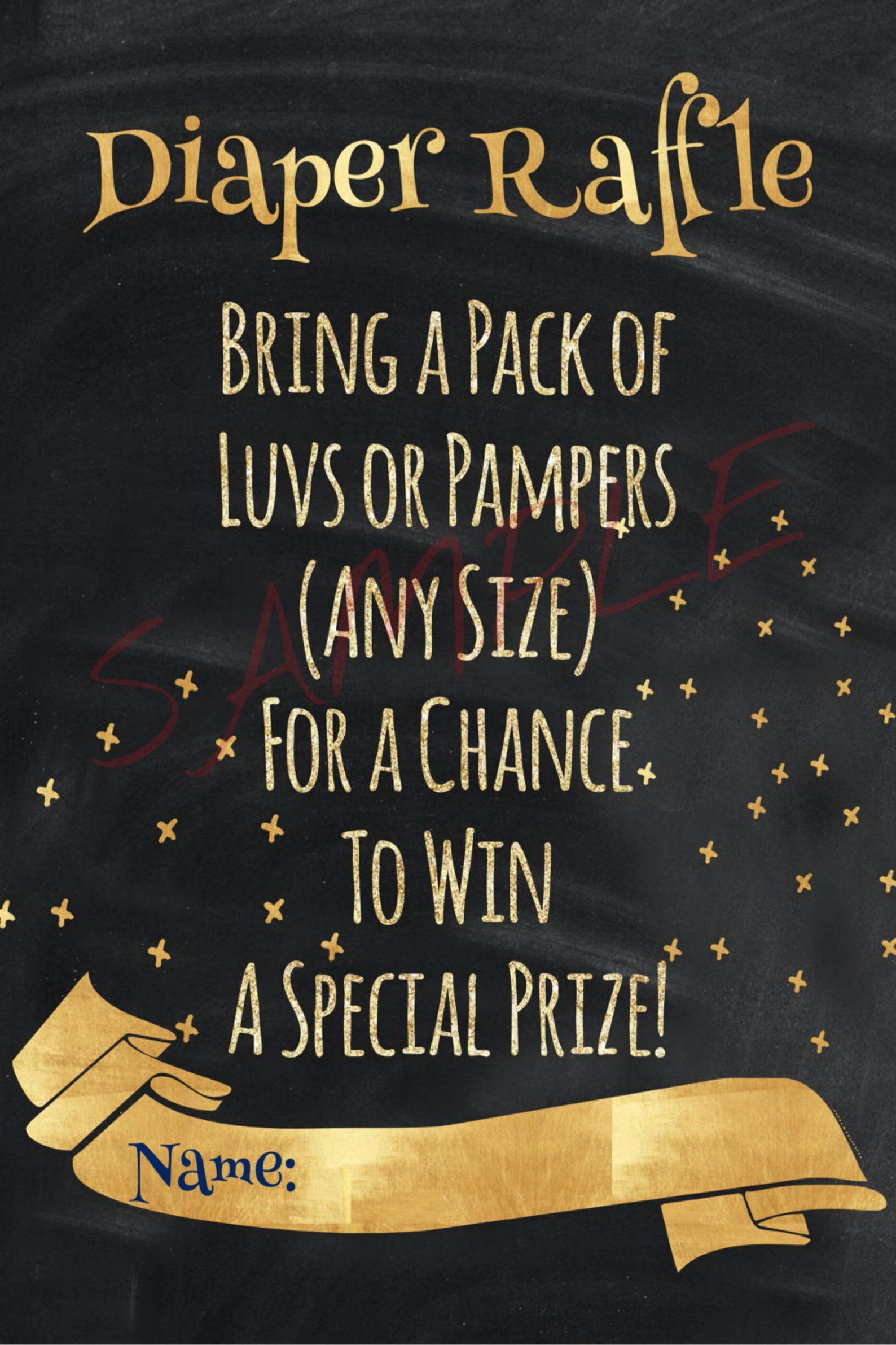 Printable Diaper Raffle Ticket - Etsy