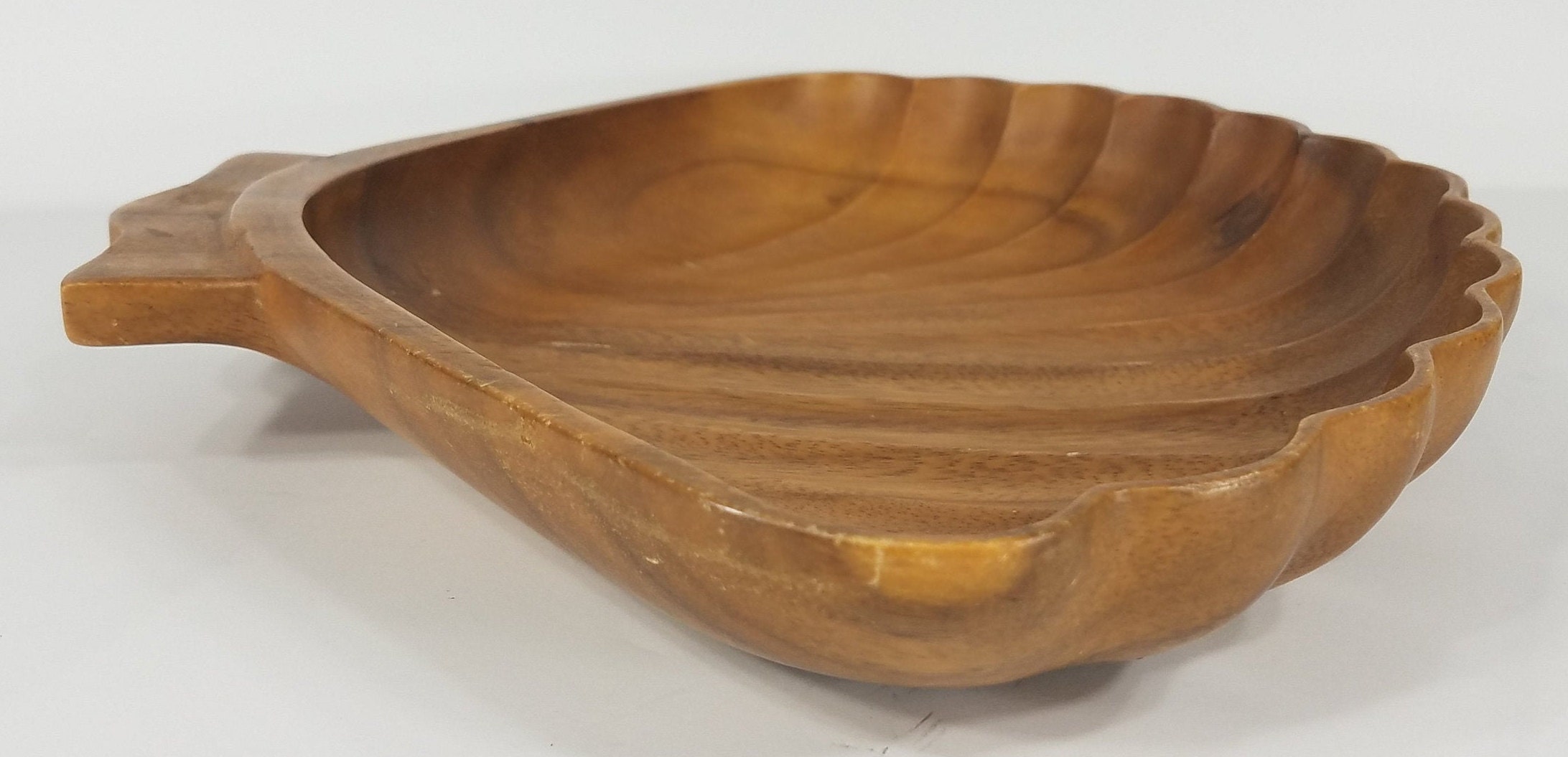 Monkey-pod Seashell Hand Carved Natural Wooden Tray Decorative - Etsy