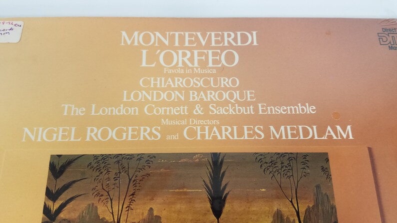NIP Nigel Rogers Monteverdi L'orfeo Angel EMI Reflexe 2 Vinyl LP Record ...