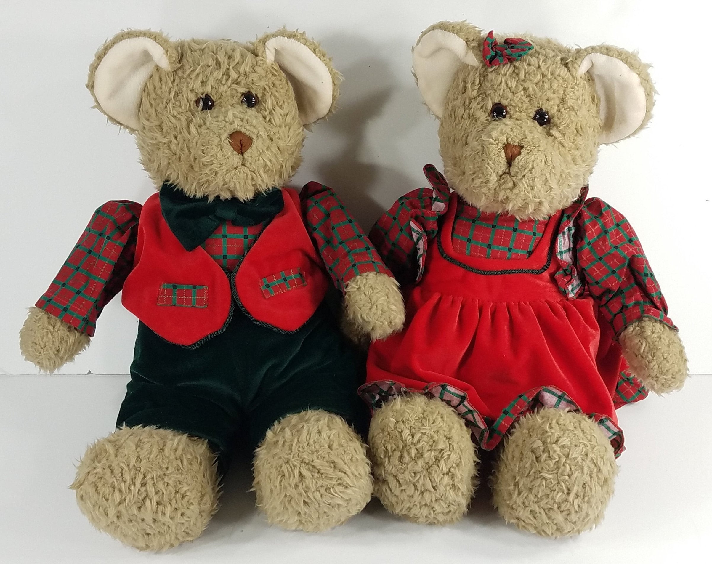 Set of 2 Christopher & Holly 19 inch Christmas teddy bears | Etsy