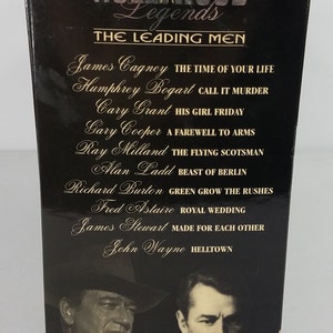 Hollywood Legends the Leading Men 10 VHS Box Set Madacy Music Group ...