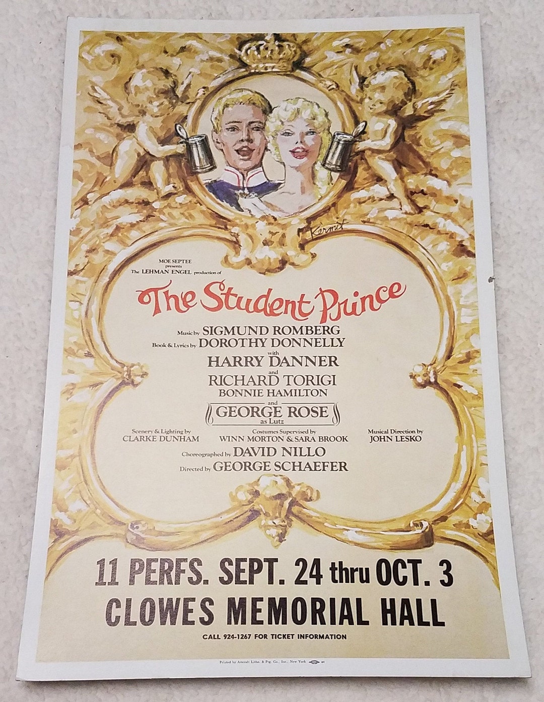 The Student Prince Harry Danner Clowes Hall Butler University 22x14 ...