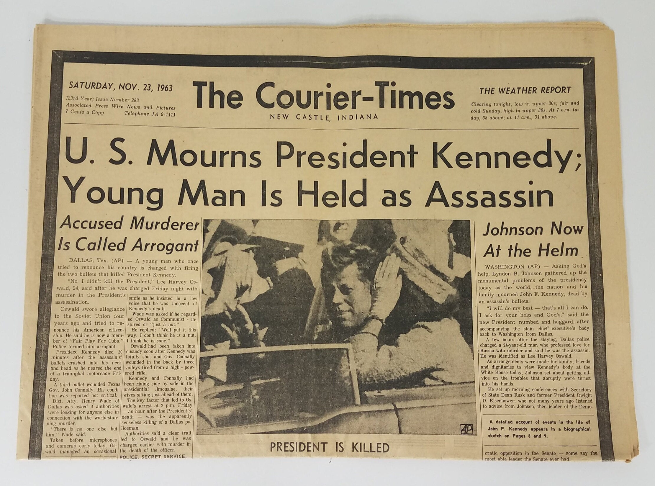 Jfk Killed Newspaper