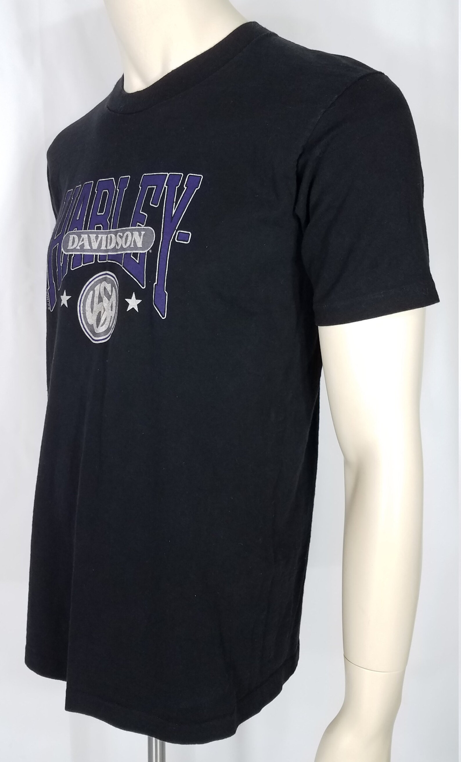 1997 Buckminn's Harley-davidson Xenia Ohio Black Short Sleeve T-shirt ...