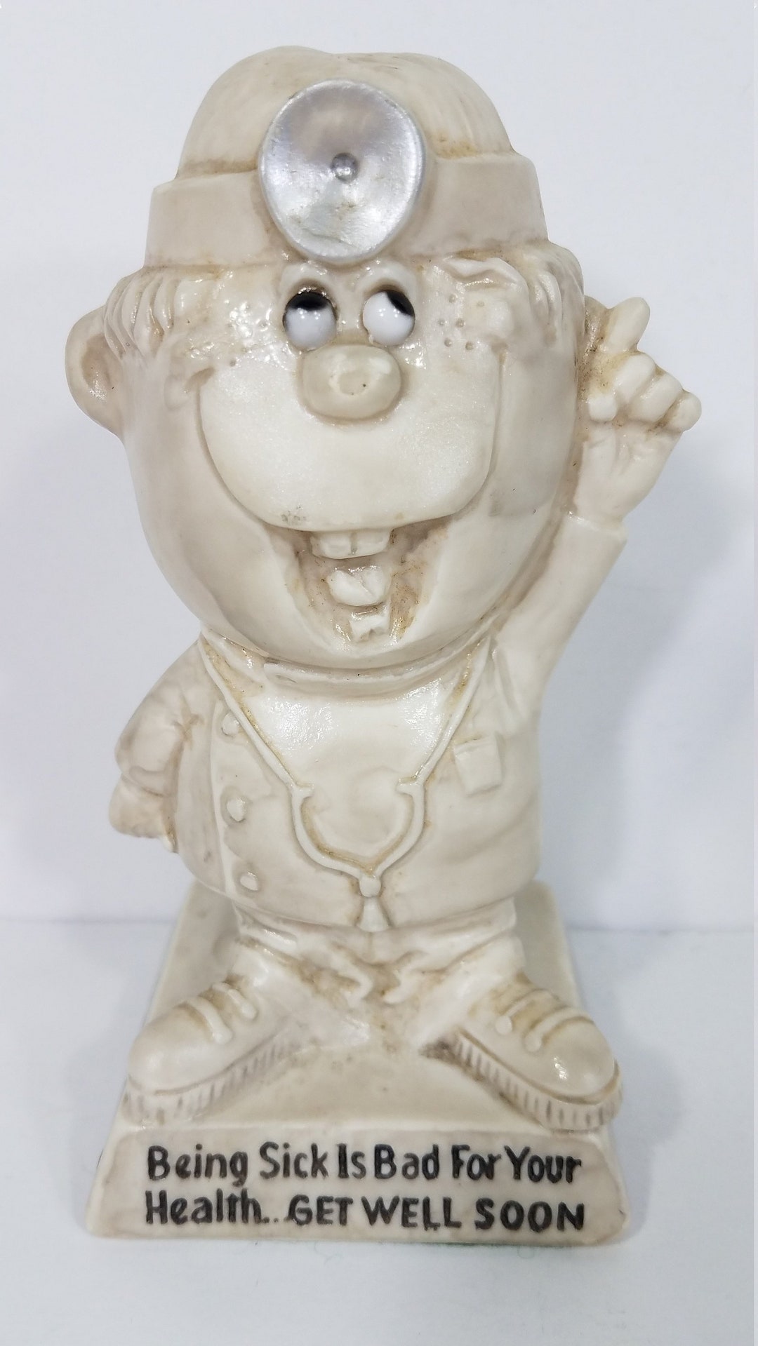 Being Sick is Bad for Your Health Get Well Soon Vintage Doctor Statue ...