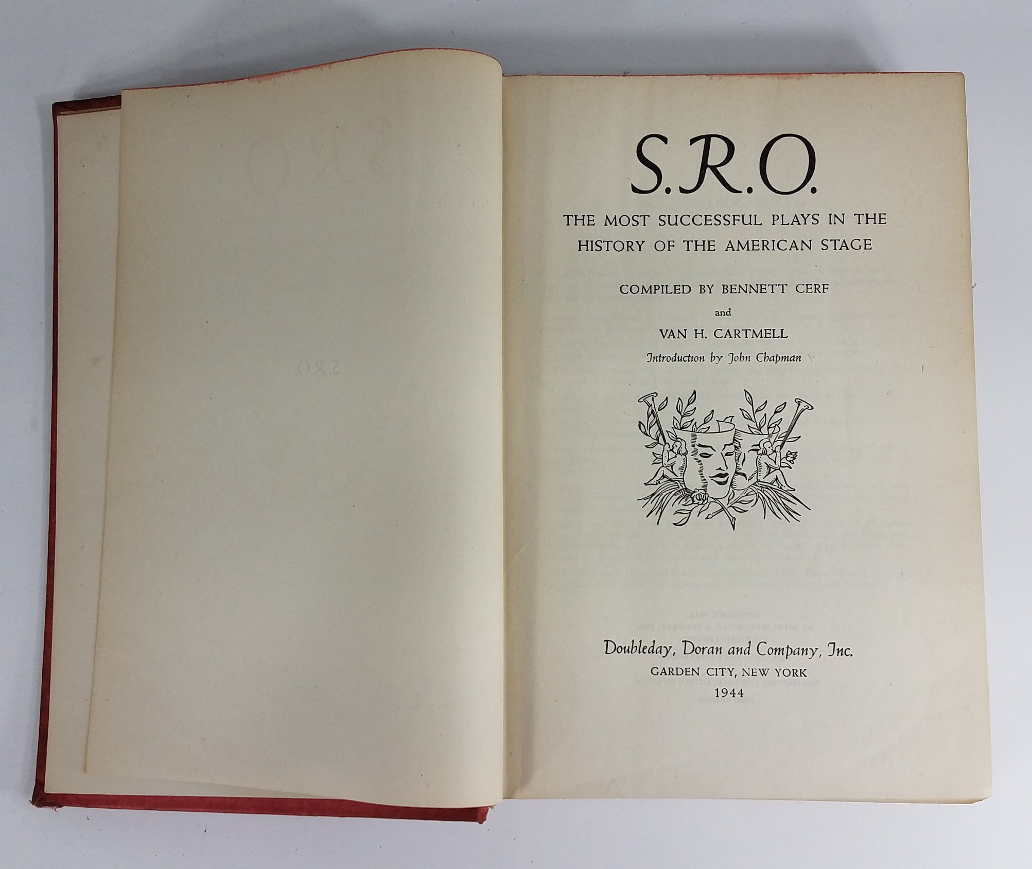S.R.O. Standing Room Only Hardback Book 1944 First Edition Bennett Cerf ...