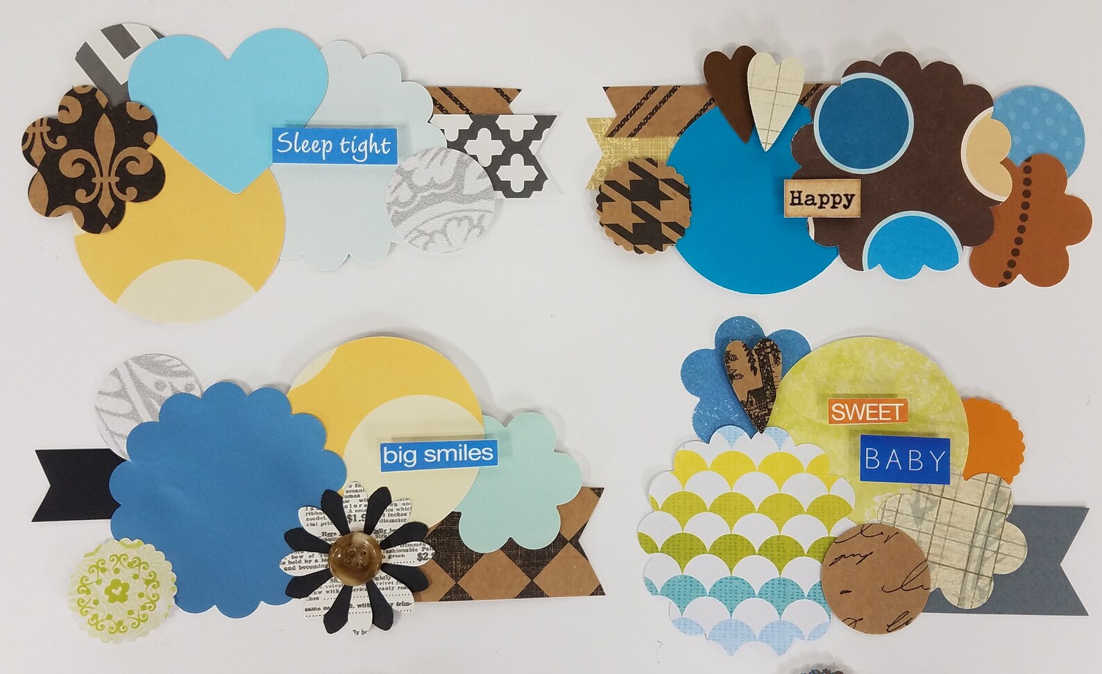 NEW Set of 8 Handmade 3D Scrapbook Embellishments Lot F - Etsy