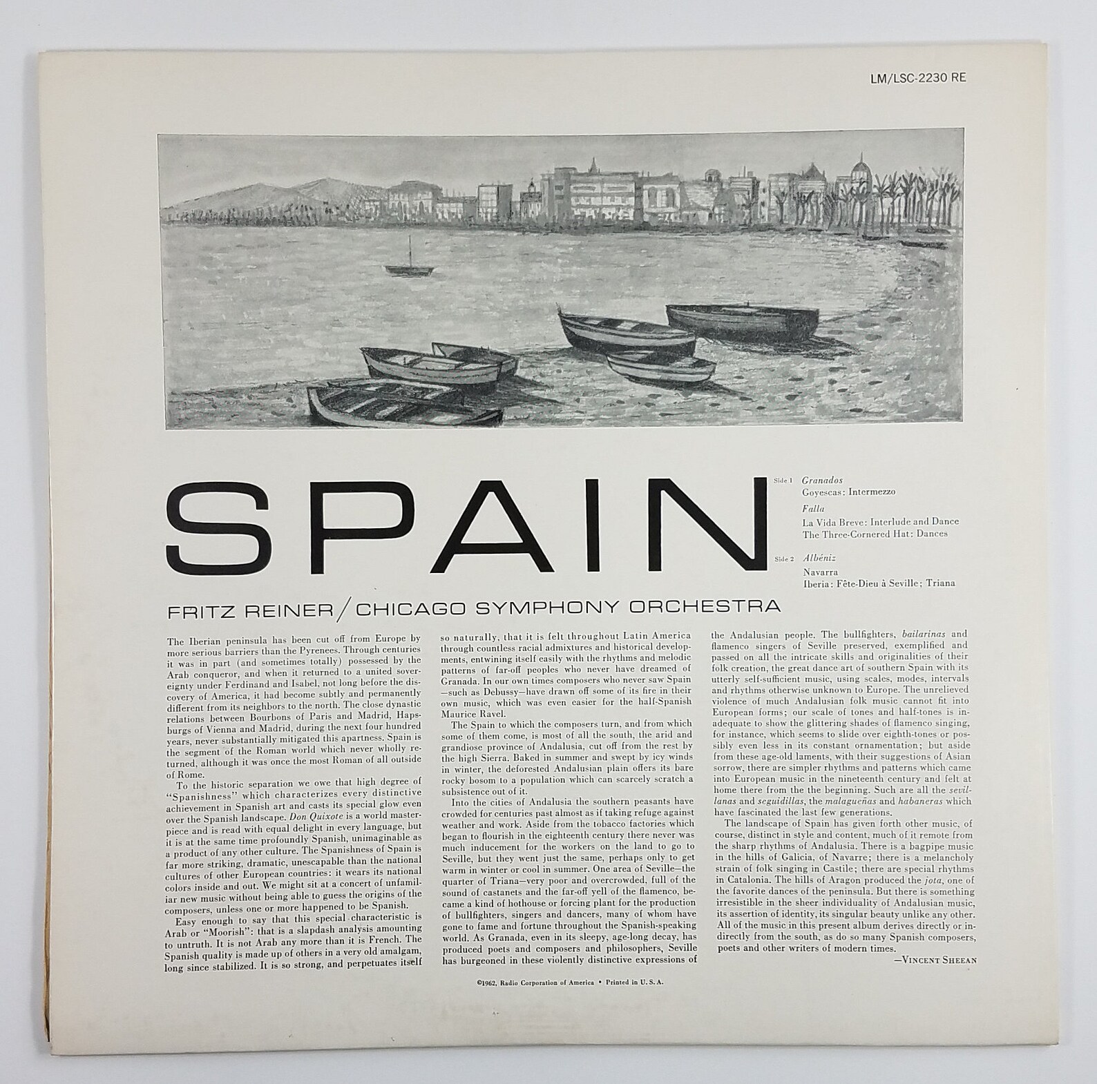 Spain Reiner Chicago Symphony Orchestra RCA Victor Vinyl - Etsy