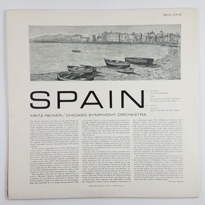 Spain Reiner Chicago Symphony Orchestra RCA Victor Vinyl - Etsy
