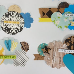 NEW Set of 8 Handmade 3D Scrapbook Embellishments Lot F - Etsy