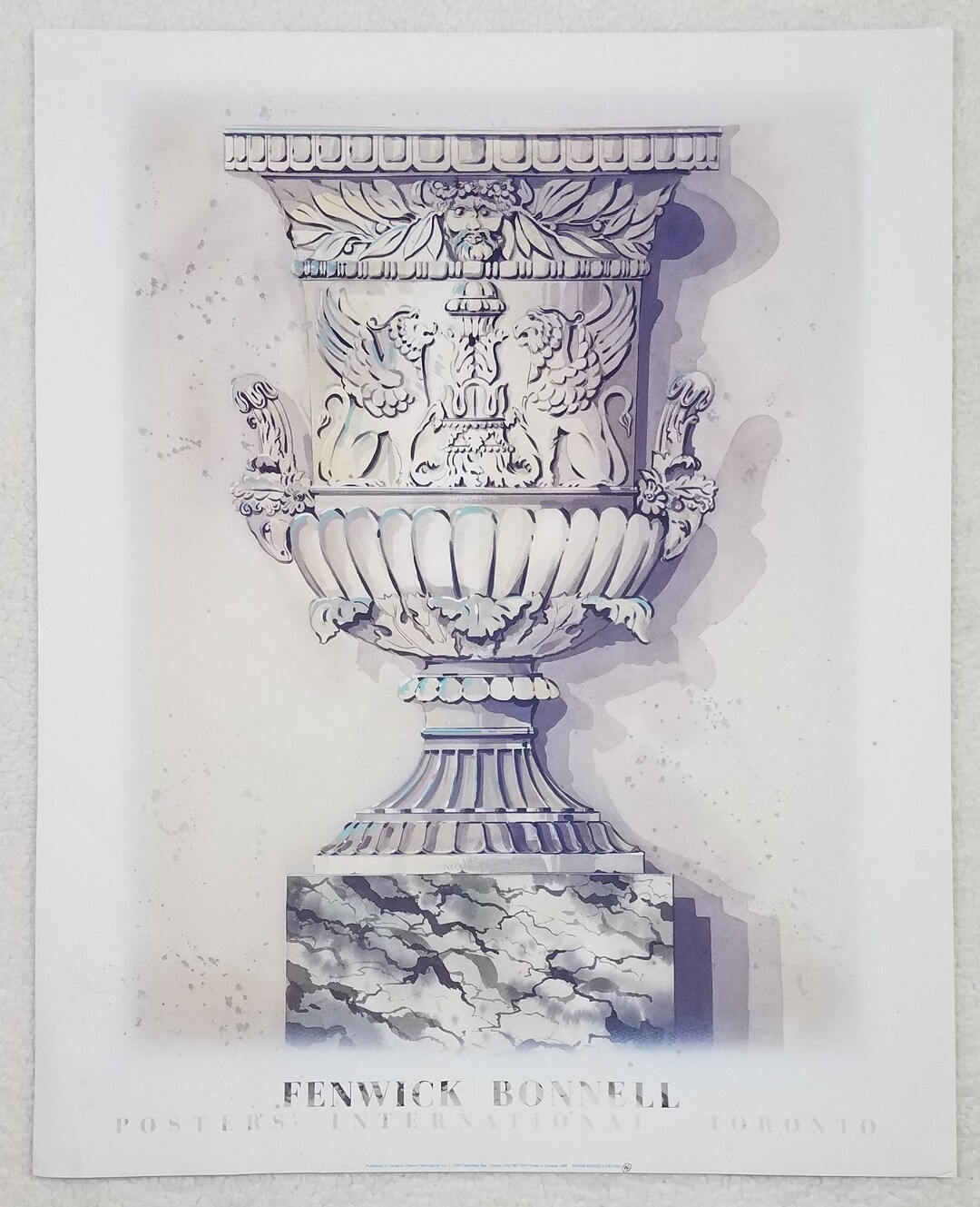 Fenwick Bonnell Toronto Winged Lion Urn 30"x24" Poster Print Canada ...