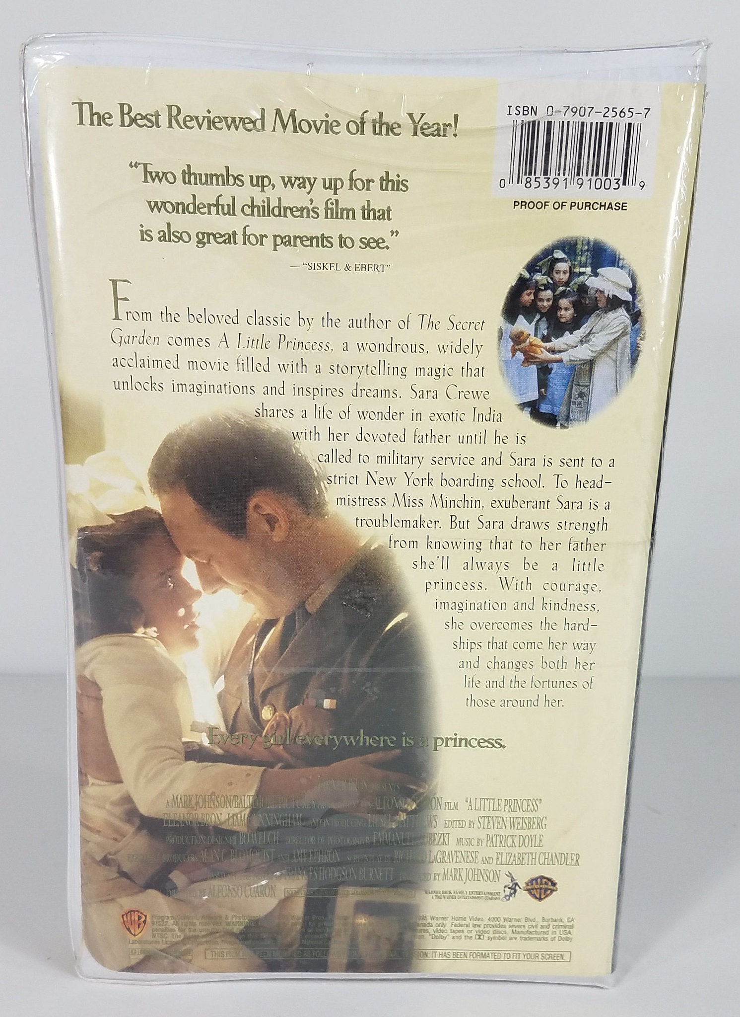 NIP A Little Princess Children's Movie Warner Brothers Video VHS Tape ...