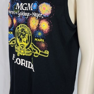 Jerzees MGM Studios Florida Black Neon Sleeveless Tank Top Shirt Ladies ...