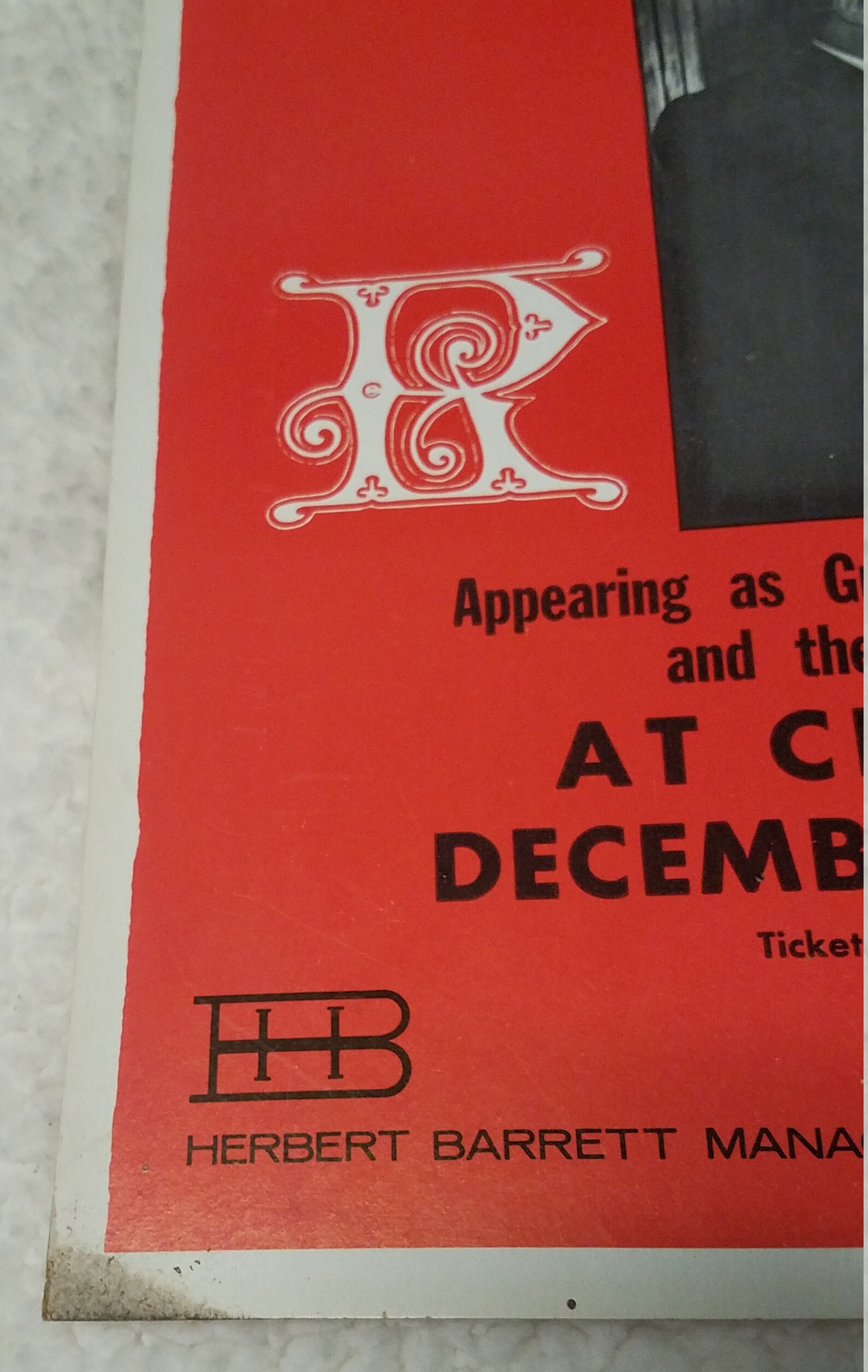 Ruggiero Ricci Clowes Hall Butler University 1969 19"x13" Window Card ...