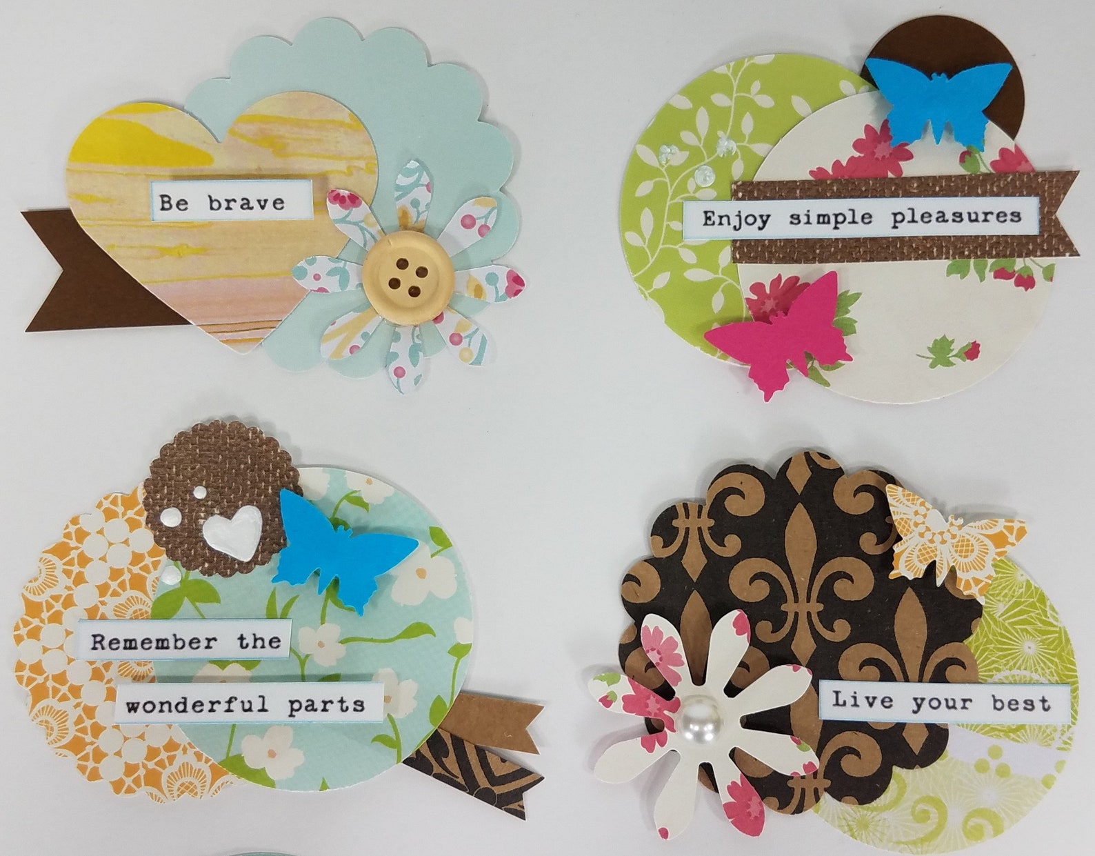 NEW Set of 8 Handmade 3D Scrapbook Embellishments Lot C - Etsy