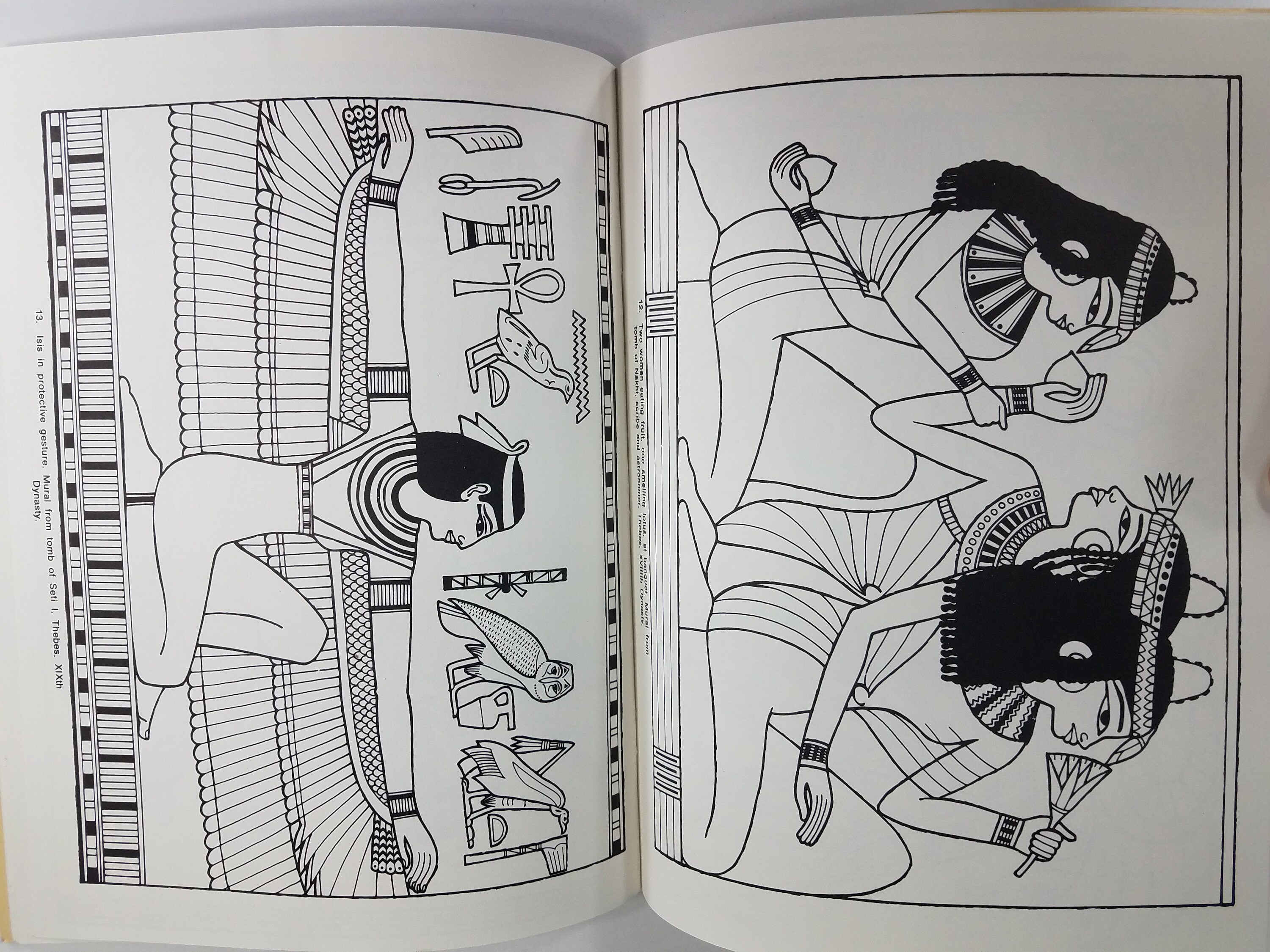 NOS Ancient Egyptian Design Coloring Book Ed Sibbett Jr. Dover - Etsy