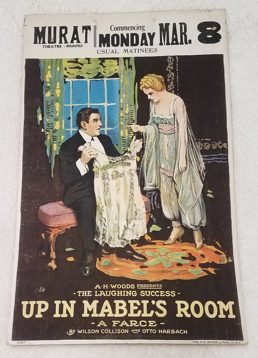 Antique 1920 up in Mabel's Room Musical Comedy 22"x14" Window Card ...