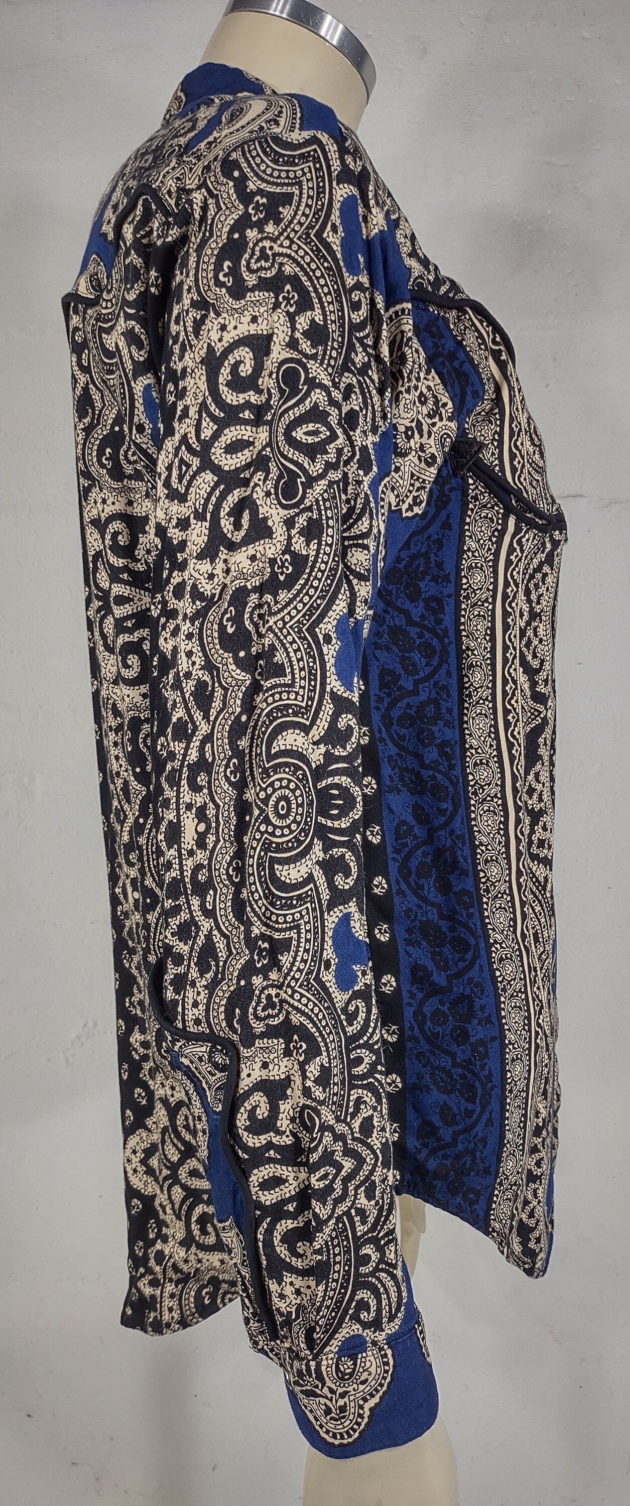 Brooks & Dunn Panhandle Slim Blue Gold Black Snap Button Western Shirt ...