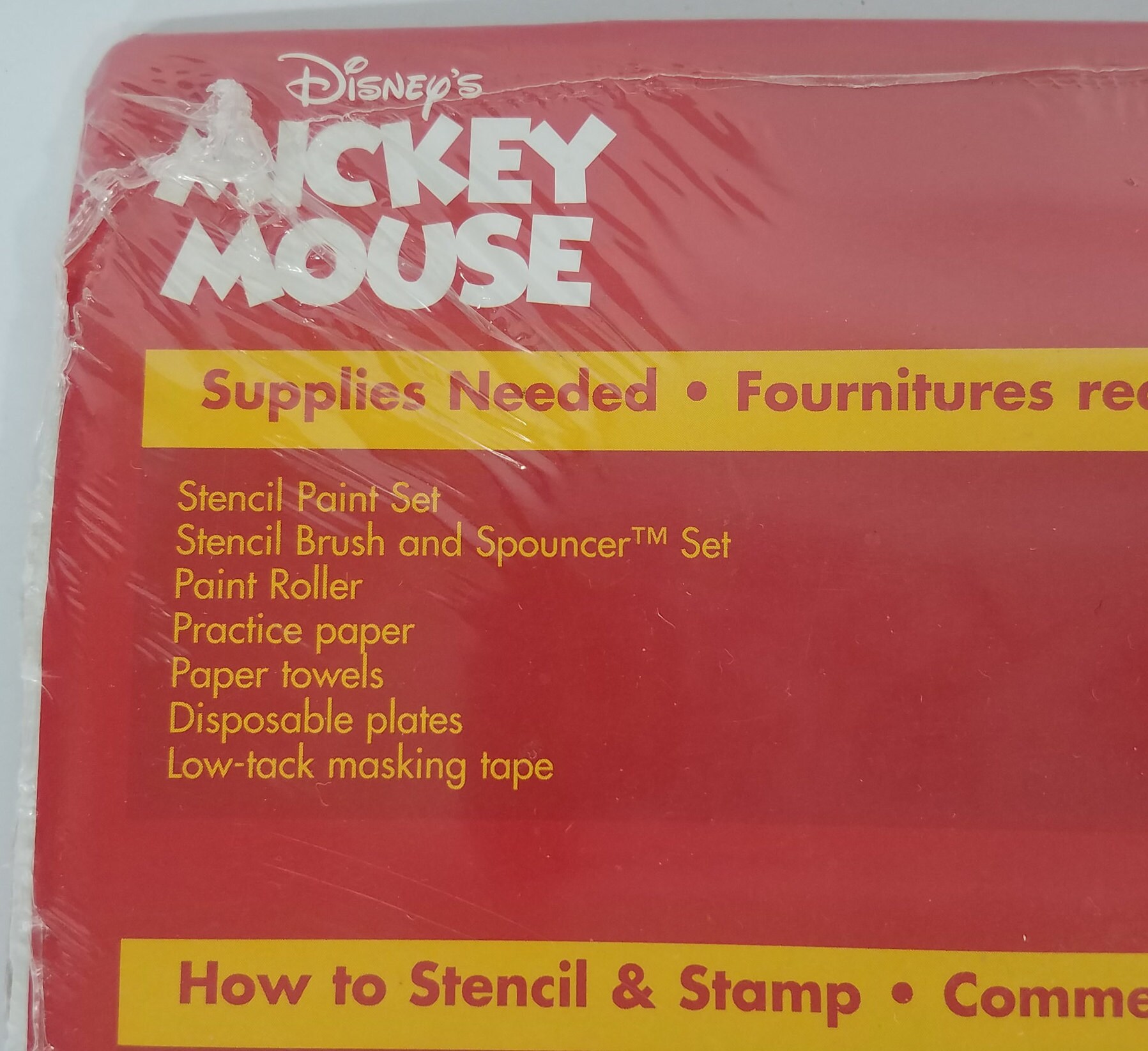 NIP Plaid Disney Mickey Mouse Stencil & Stamp Crafts Decor Set 2000 - Etsy