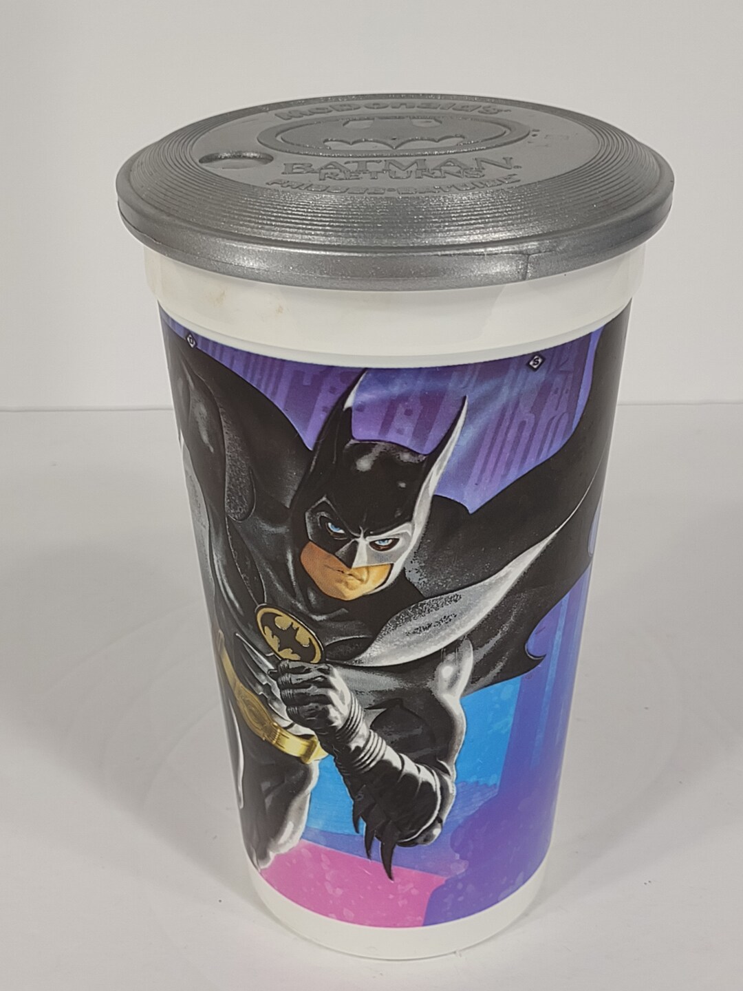 Batman Returns Mcdonald's Tumbler Travel Cup With Frisbee Batdisc Lid ...