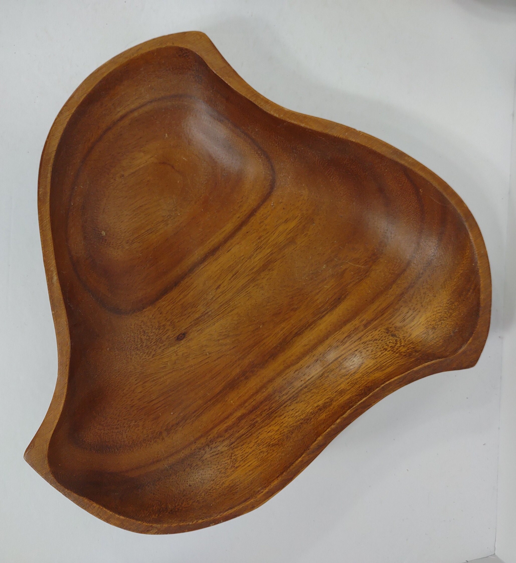 Monkey Pod Wooden 11 Inch Fruit Bowl With 12 Hand Carved Wooden Fruits ...