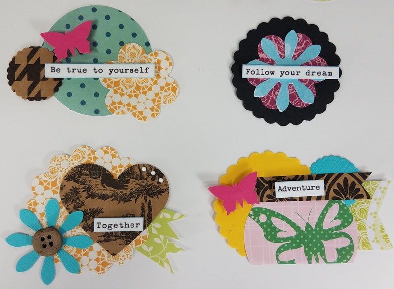 NEW Set of 8 Handmade 3D Scrapbook Embellishments Lot C - Etsy