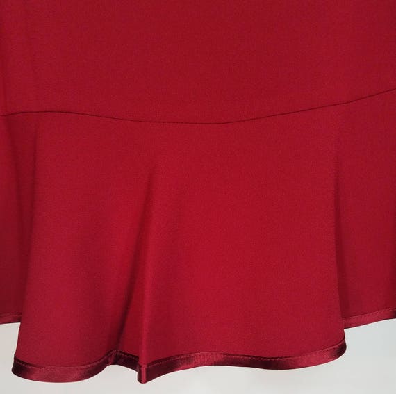 NWT Vintage Bloomingdale's Deep Red trumpet fit & fla… - Gem